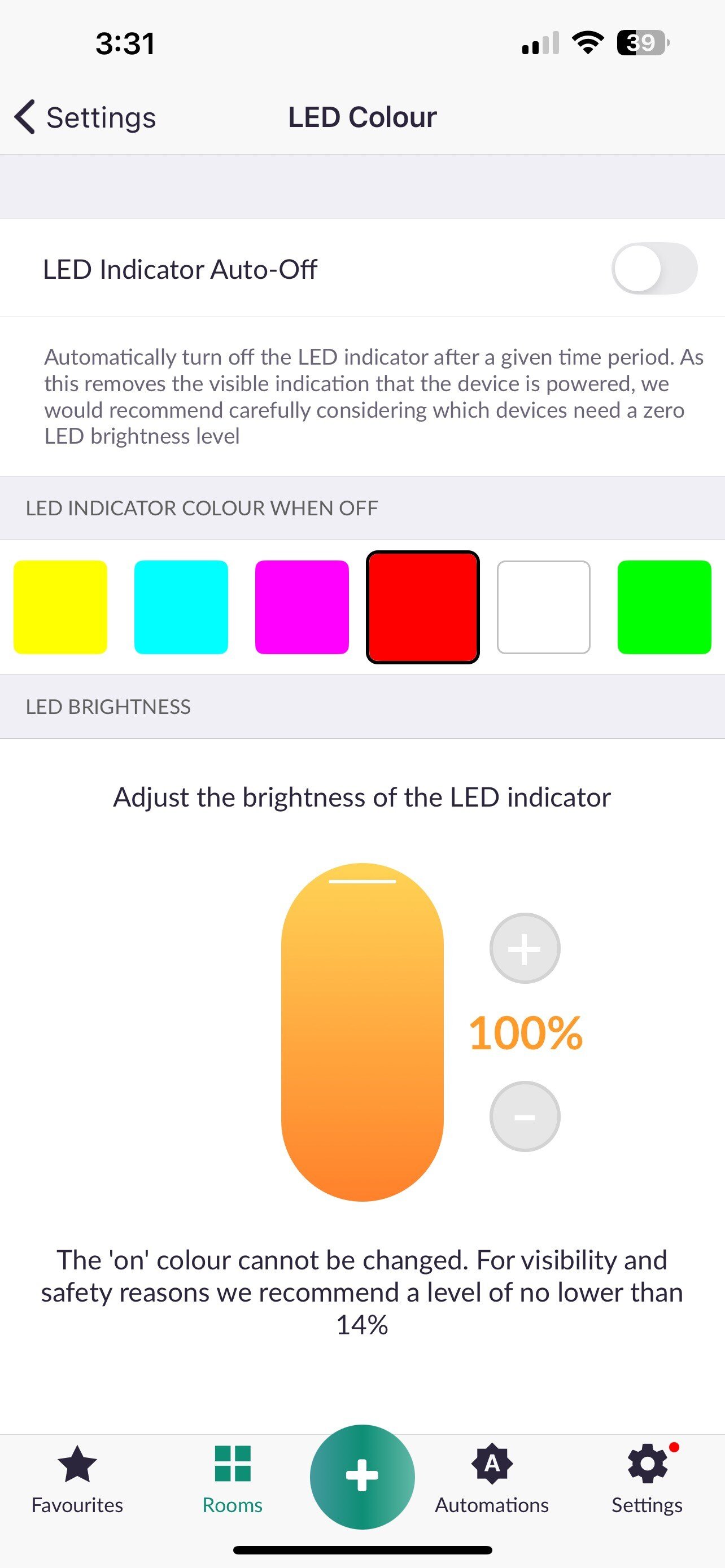 How to Change or Turn Off the LED Indicator Light on a Lightwave Device